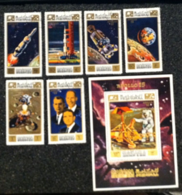 1971 Manama Postage Stamps Apollo 15 Set of 7 Used VGC | eBay