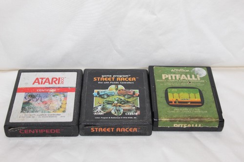 Vintage Video Game Cartridges Atari 2600 Pitfall Street Racer Cantipede ...