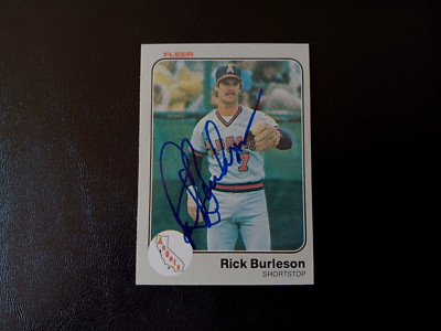 Rick Burleson Autographed 1983 Fleer Baseball CA Angels Card 80 Vintage ...