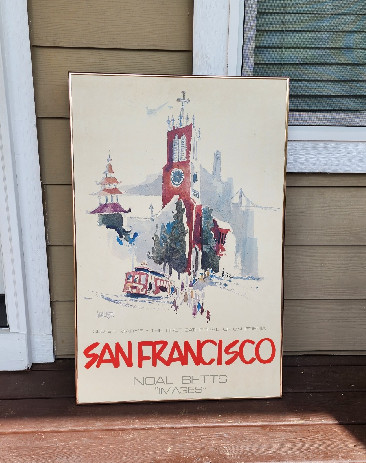 Vintage NOAL Betts Lithograph SAN FRANCISCO Old St. Mary's Cathedral ...