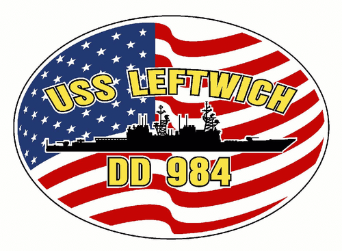 USS LEFTWICH DD 984 Oval Decal / Sticker Military USN U S Navy | eBay