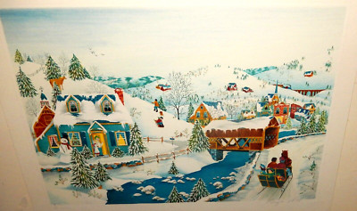 ROBERT LOGRIPPO "HOME FOR THE HOLIDAYS" HAND SIGNED LITHOGRAPH WITH C.O ...
