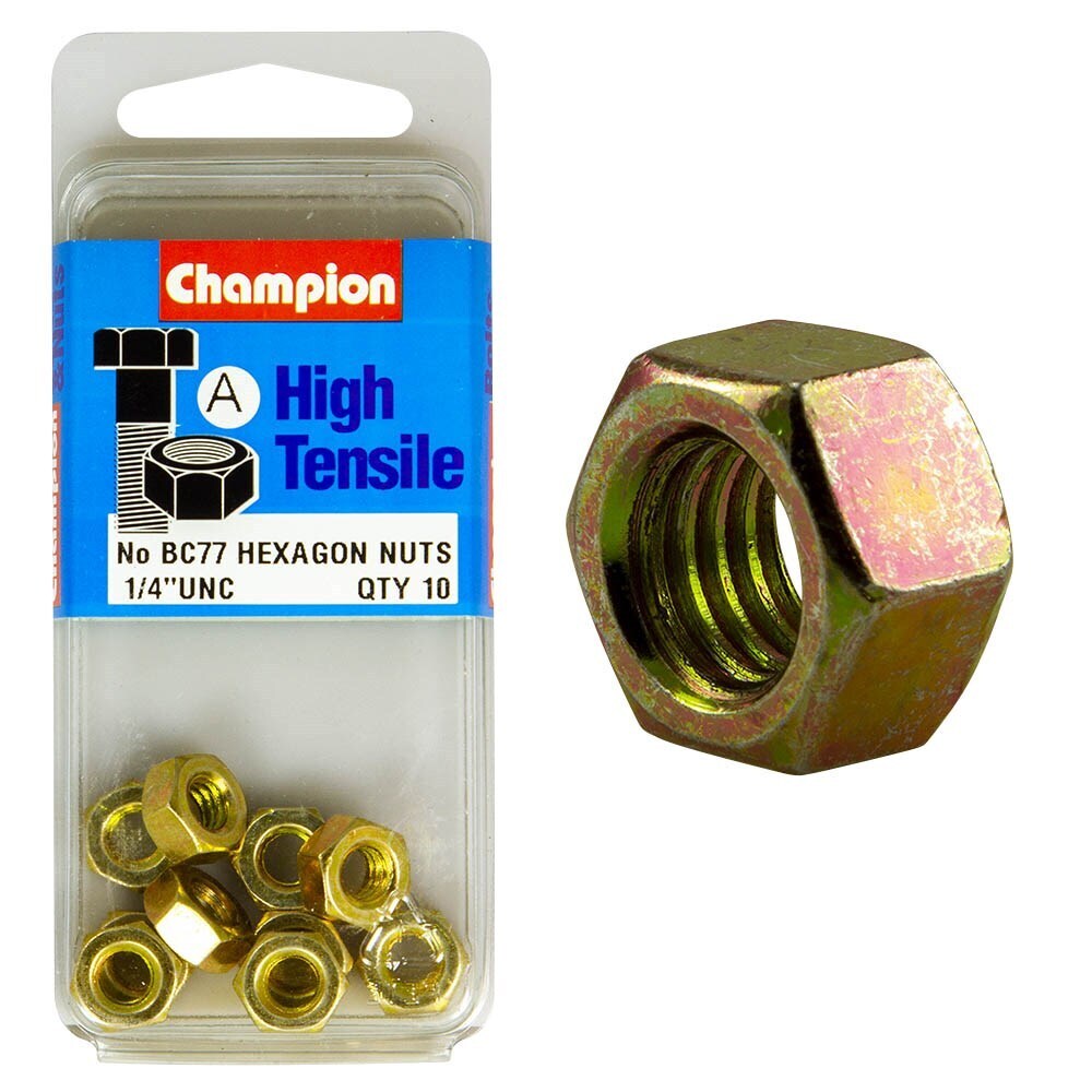 Champion Fasteners Pack of 5 1/4" Unc High Tensile Grade 5 Zinc Plated ...