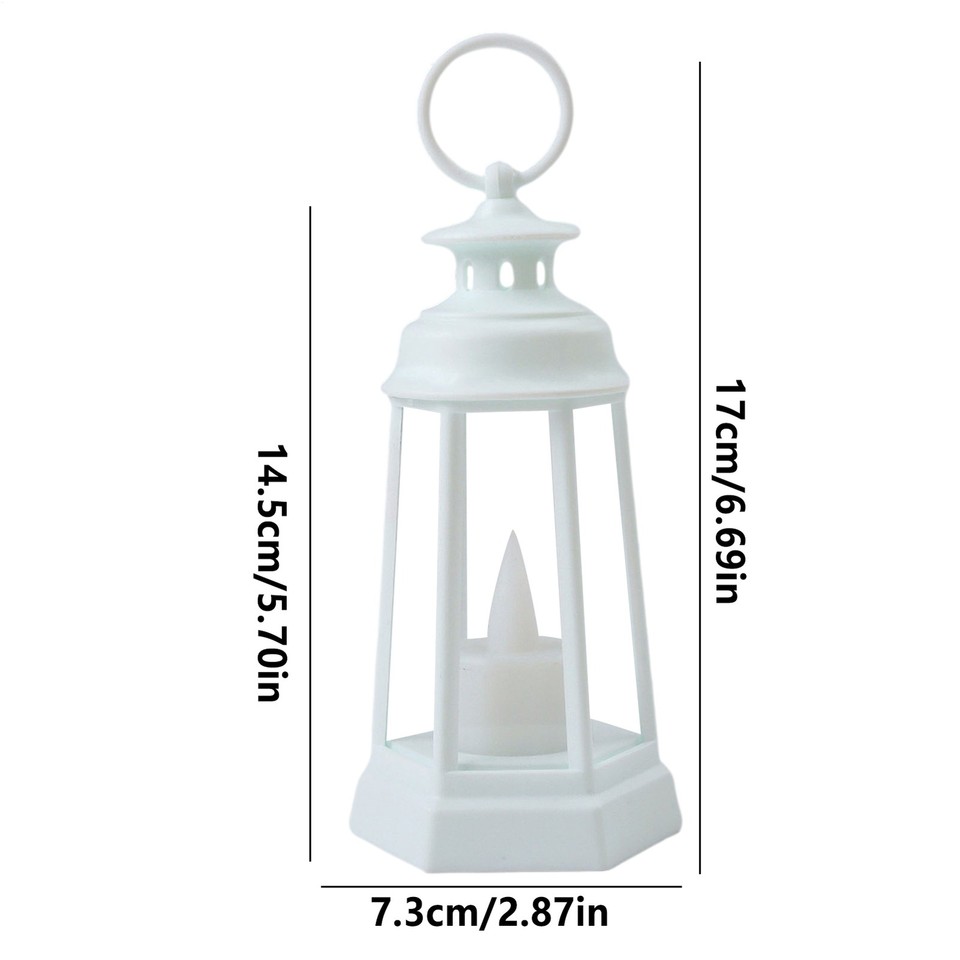 LED Candle Lantern Holders Warm Lights Home Decor Ornament Hand-Held ...