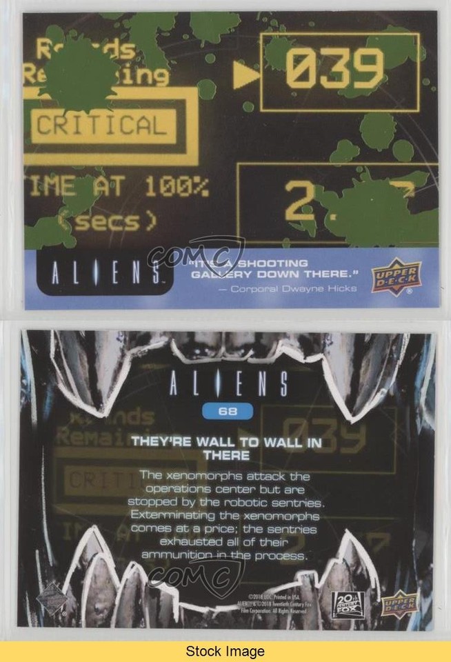 2018 Upper Deck Aliens Movie Alien Blood There Wall To In #68 READ p1l ...