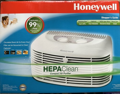 Honeywell HEPAClean Compact Air Purifier Cleaner HEPA Filter Allergies ...