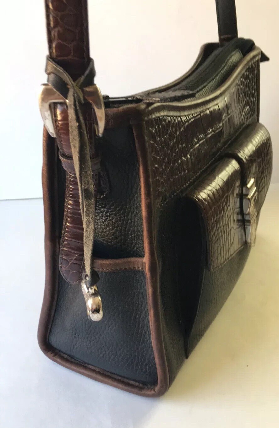 VTG BRIGHTON COLLECTION Serial # A 305240 LEATHER SHOULDER HANDBAG ...