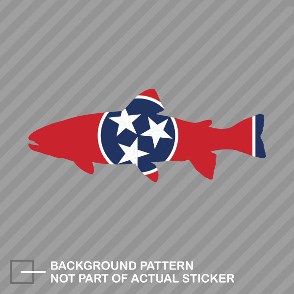 Tennessee State Shaped Trout Sticker Decal Vinyl TN fly fishing fish | eBay