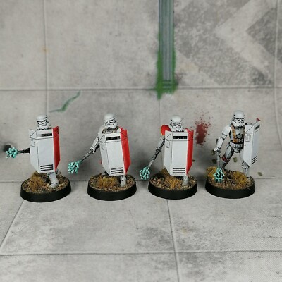 Painted, Star Wars Legion Scale 3D Printed, 4x Imperial Riot Control ...