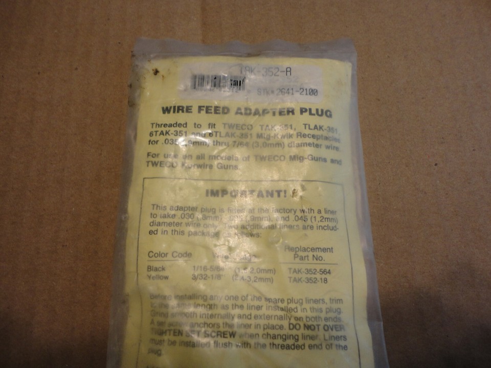 PROFAX TAK-352 A WIRE FEEDER ADAPTER | eBay