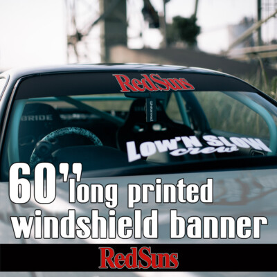 60" Red Suns Team Akagi Racing Anime Printed Windshield Vinyl Decal | eBay