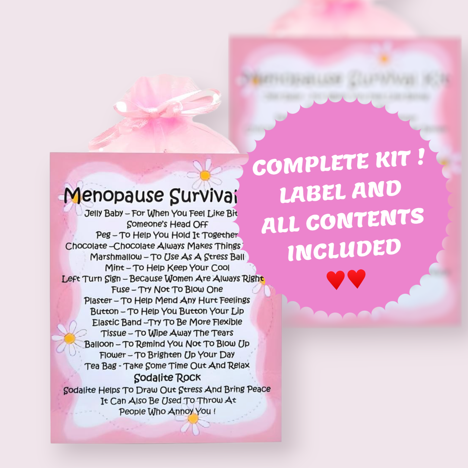 Menopause Survival Kit ~ Fun Novelty Keepsake Gift & Greetings Card ...