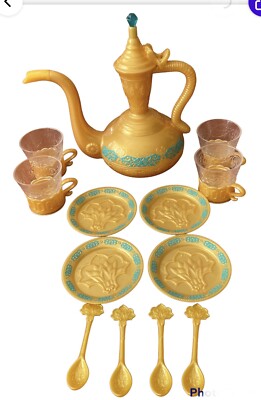 Disney’s Aladdin 13 Piece Agrabah Tea Set Teapot, Cups, & Saucer 2019 ...