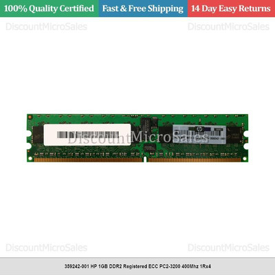 359242-001 HP 1GB DDR2 Registered ECC PC2-3200 400Mhz 1Rx4 | eBay