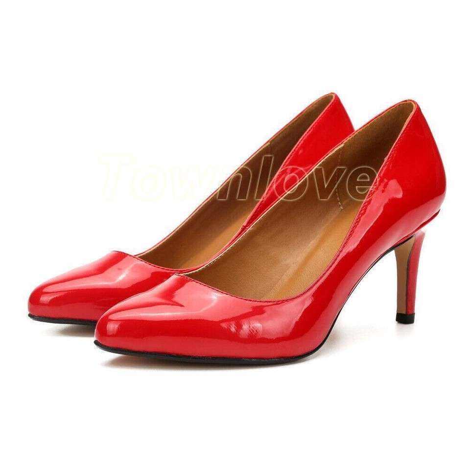 Men's High Heels Patent Leather Drag Queen Crossdresser Trans Shoes ...