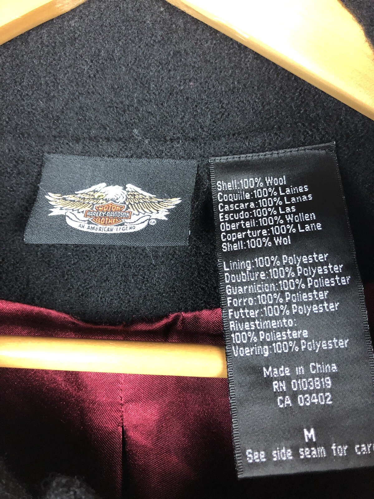 Harley Davidson Wool Embroidered Motorcycle Jacket Bl… - Gem