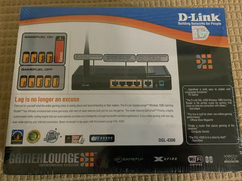 D-Link DGL-4300 Wireless 108G Gaming Router (006) | For Gaming | Black ...