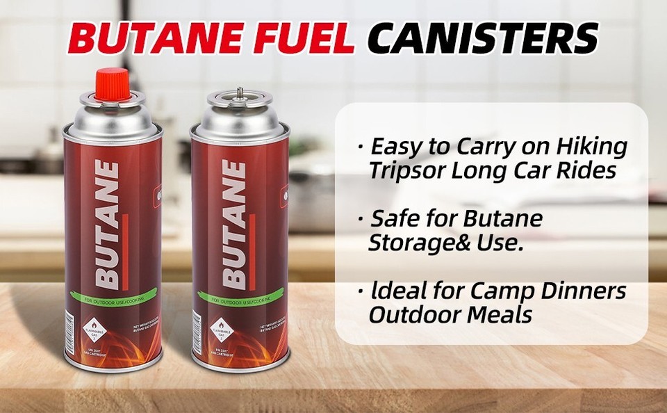 Portable Butane Fuel Canisters For Camping Stoves, 12 PACK- FREE ...