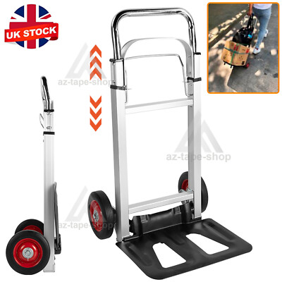 90KG Heavy Duty Lightweight Folding Hand Sack Trolley Truck Barrow Cart ...