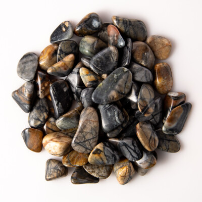 1/4 lb Tumbled Picasso Stone Jasper Gemstone Crystals 50-70 Stones Rock ...