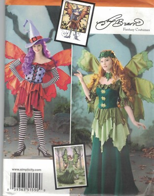 1550 Simplicity Sewing Pattern Fairy Witch Cosplay Halloween Costume ...
