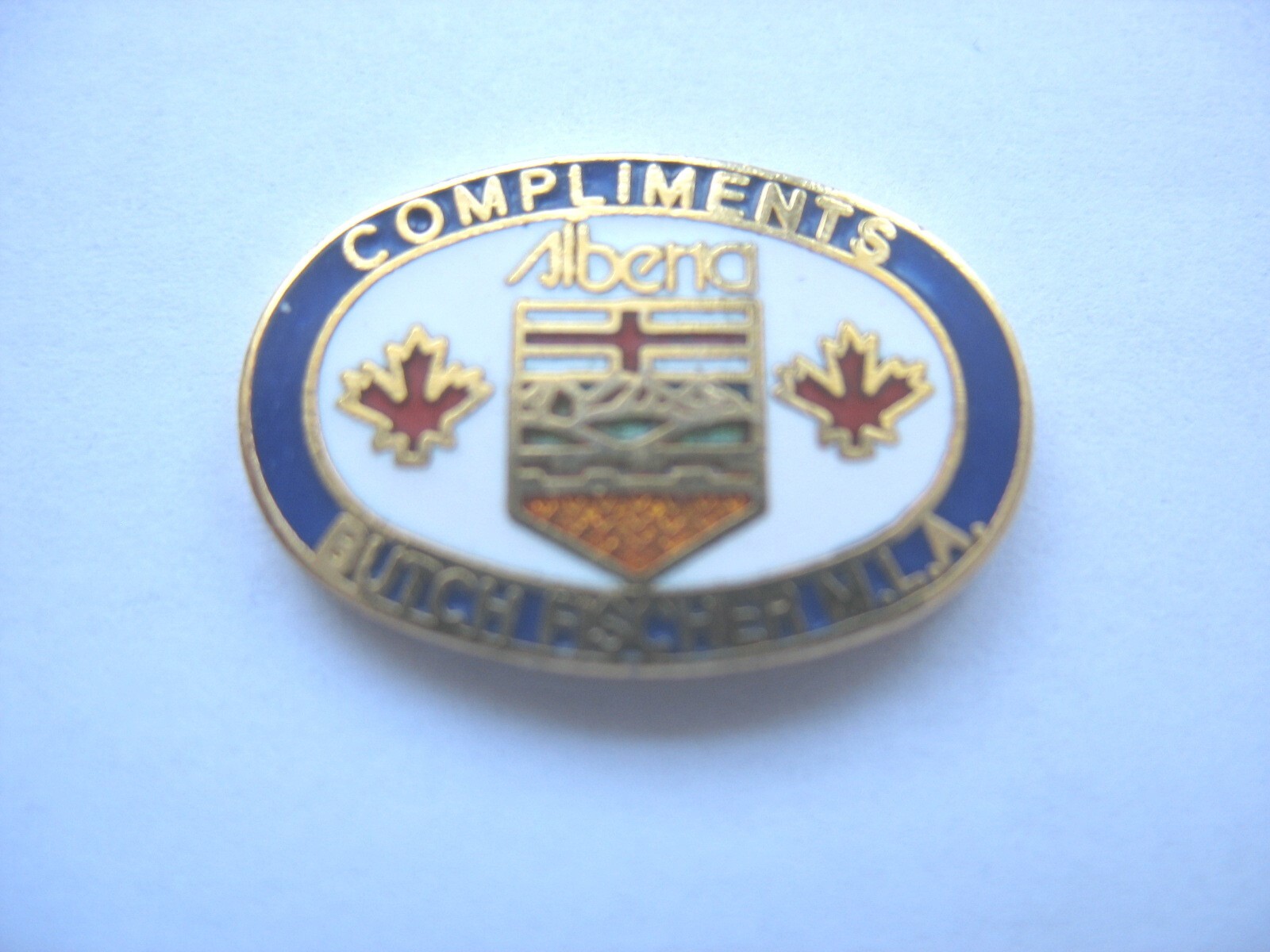 ALBERTA POLITICAL LAPEL PIN - BUTCH FISCHER - MLA | eBay