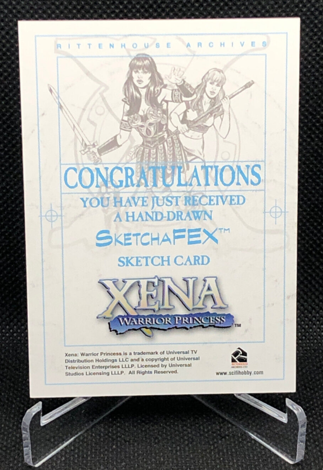 2004 Rittenhouse Xena Art & Images Sean Pence SketchaFEX Sketch Card | eBay