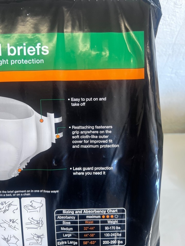 CVS Health Fitted Briefs Maximum Absorbency 14 Unisex X-Large Fits ...