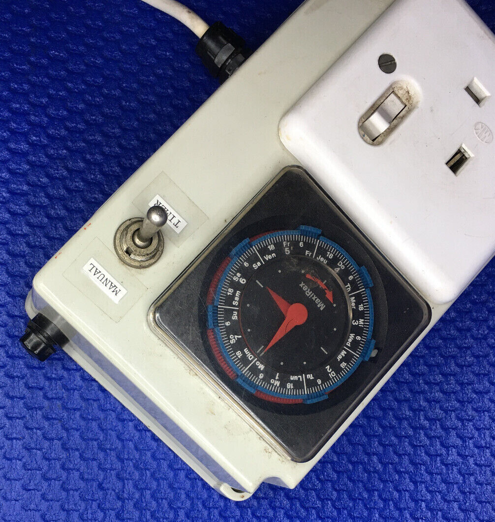 VINTAGE WEG LEGRAND D477 MAXIREX ANALOGUE CLOCK TIMER 7 days WEST ...