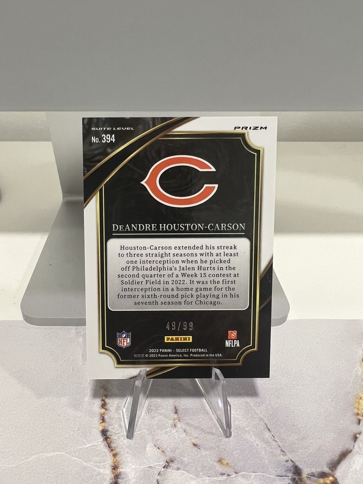 DeANDRE HOUSTON-CARSON RC ROOKIE SUITE LEVEL BLUE #49/99 2022 PANINI ...