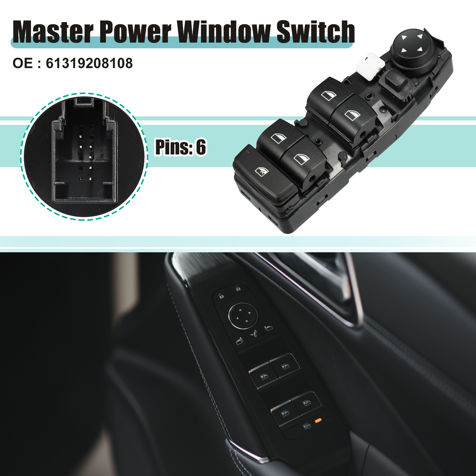 Power Window Switch Front Left Driver Side for BMW 320i 2012-2017 ...