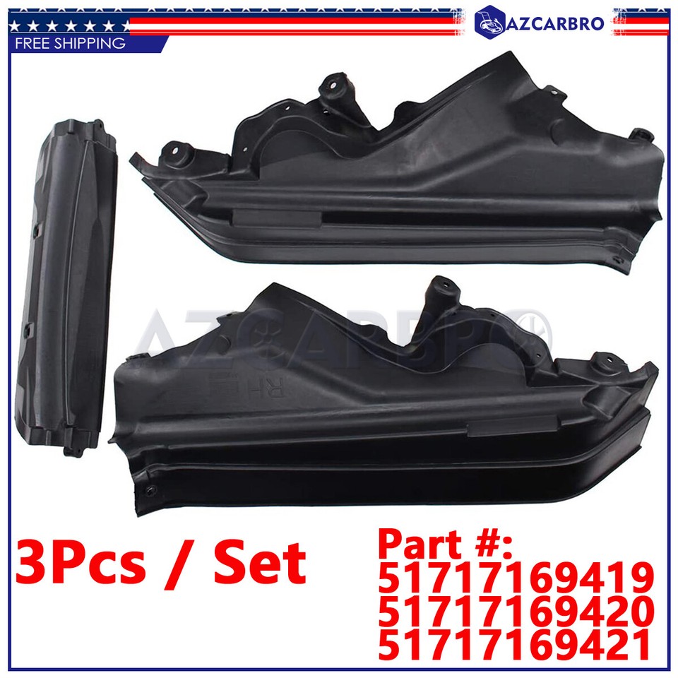 Set Engine Upper Compartment Partition Bulkhead Panel Kit For BMW X5 X6 ...