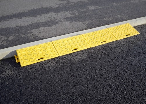 Pack of 2 - HEAVY DUTY Kerb Ramps YELLOW (DROP KERB SOLUTION)- VERY ...