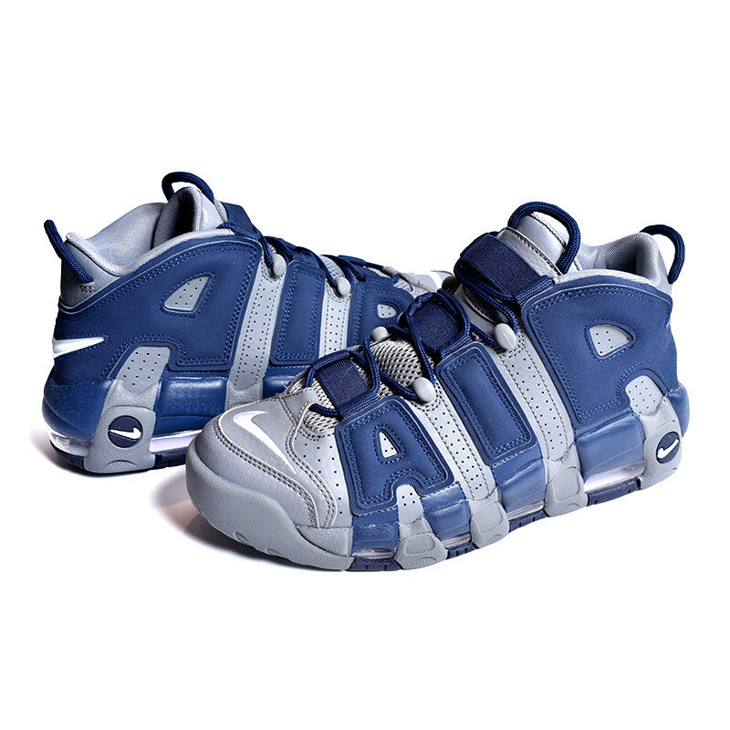 NIKE AIR MORE UPTEMPO '96 "HOYAS" COOL GREY/NAVY Blue 921948-003 sz US ...