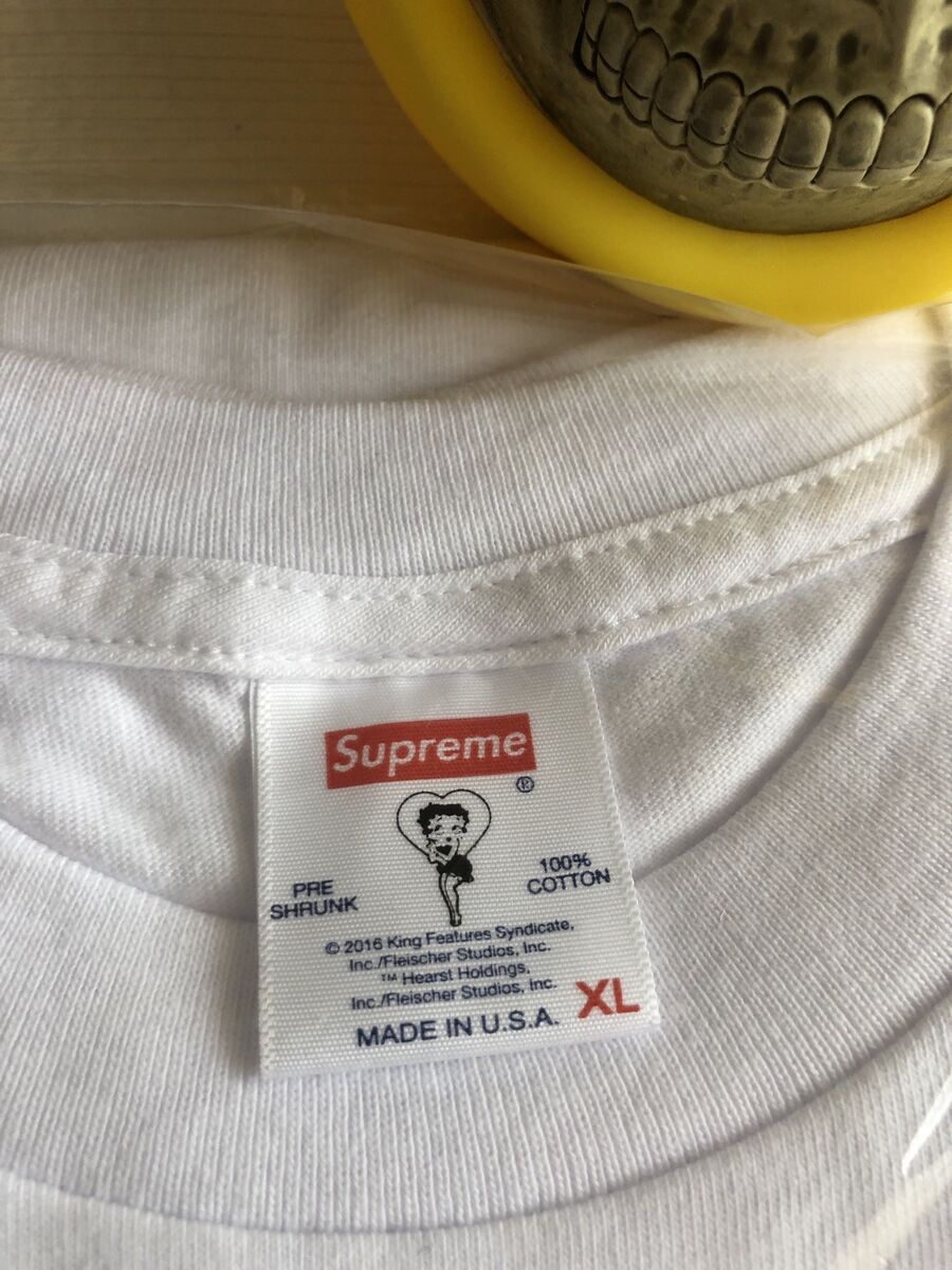 Supreme Betty Boop Tee T-Shirt White SS16 New sealed box Supreme Betty Boop Tee T-Shirt White SS16 New sealed box