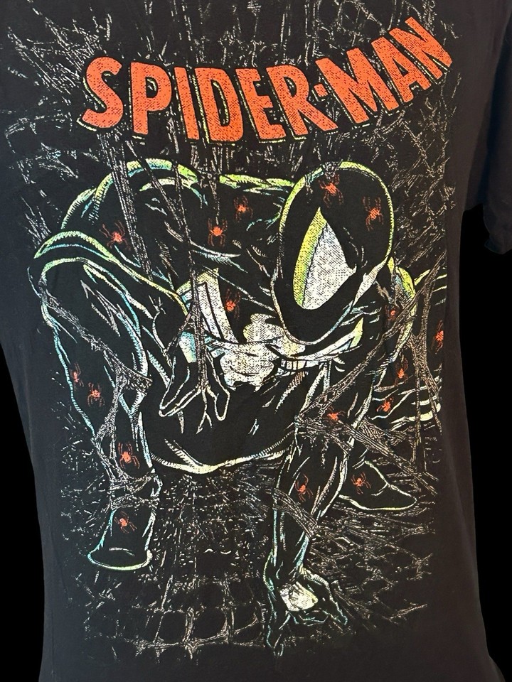 Spider-Man Symbiote Black Suit Comic Graphic Men’s Medium T-Shirt | eBay