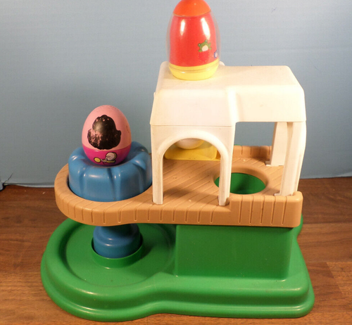 Vintage Playskool Weebles Playground~ 4 Weebles~Merry-go-Round~Slide ...