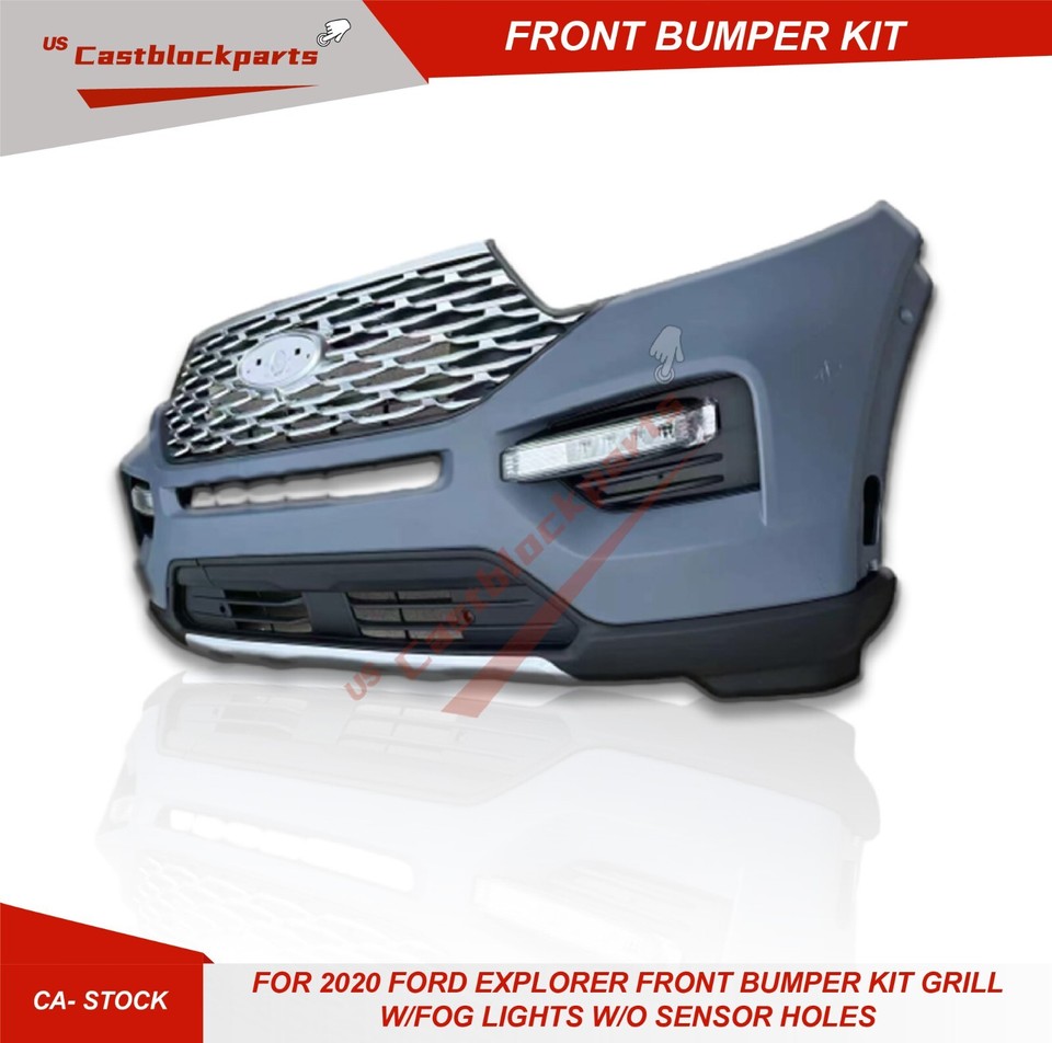 For 2020-23 Ford Explorer Front Bumper Kit Grill W/Fog Lights W/O ...