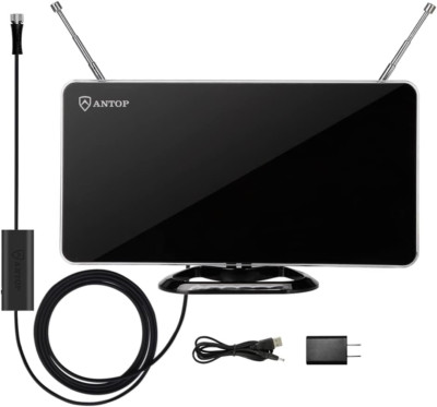 TV Antenna Indoor Rabbit Ears Omnidirectional 360 Degree HDTV Antenna ...