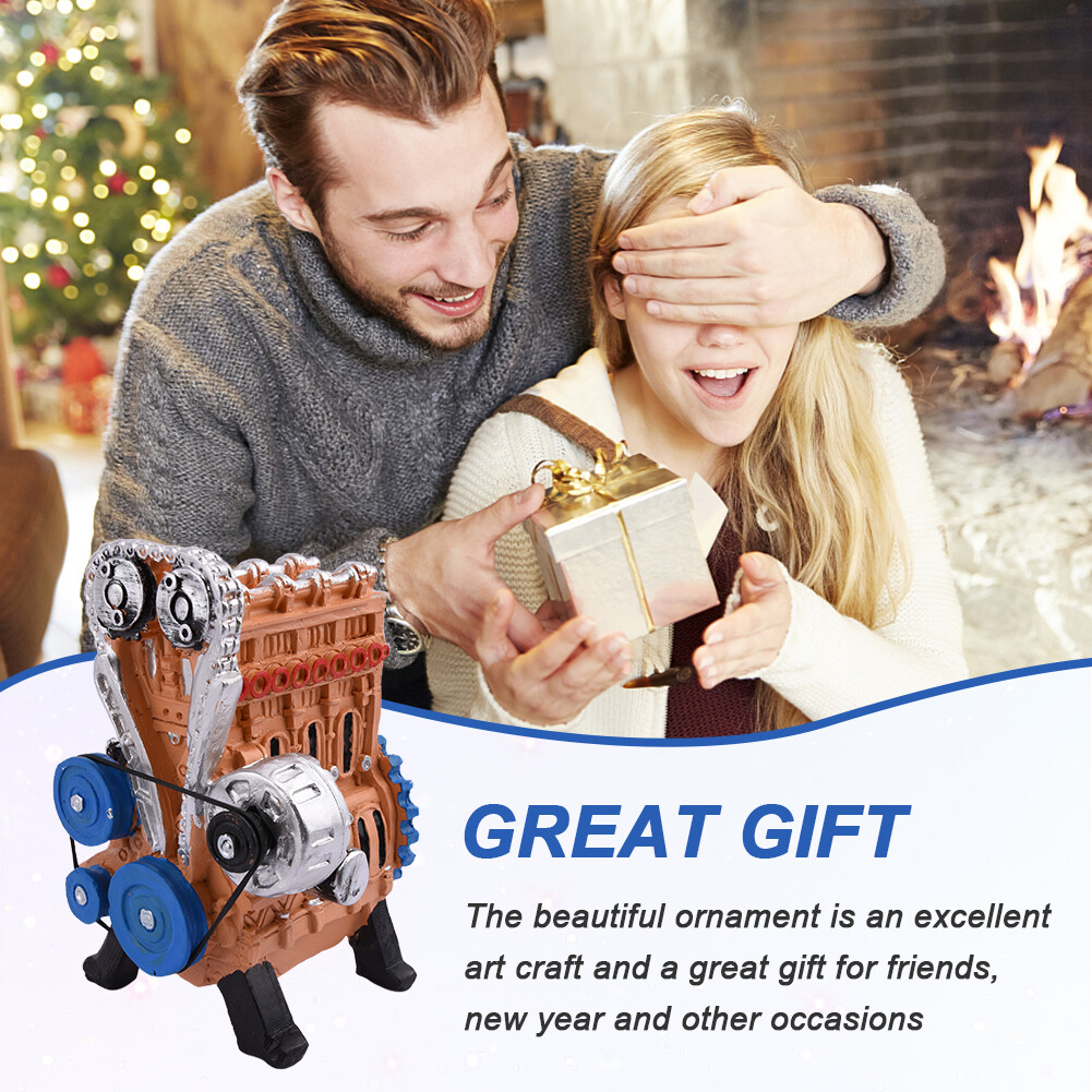 Engine Ornament Craft Shelf Resin Statue Study For Desk Home Decor ...