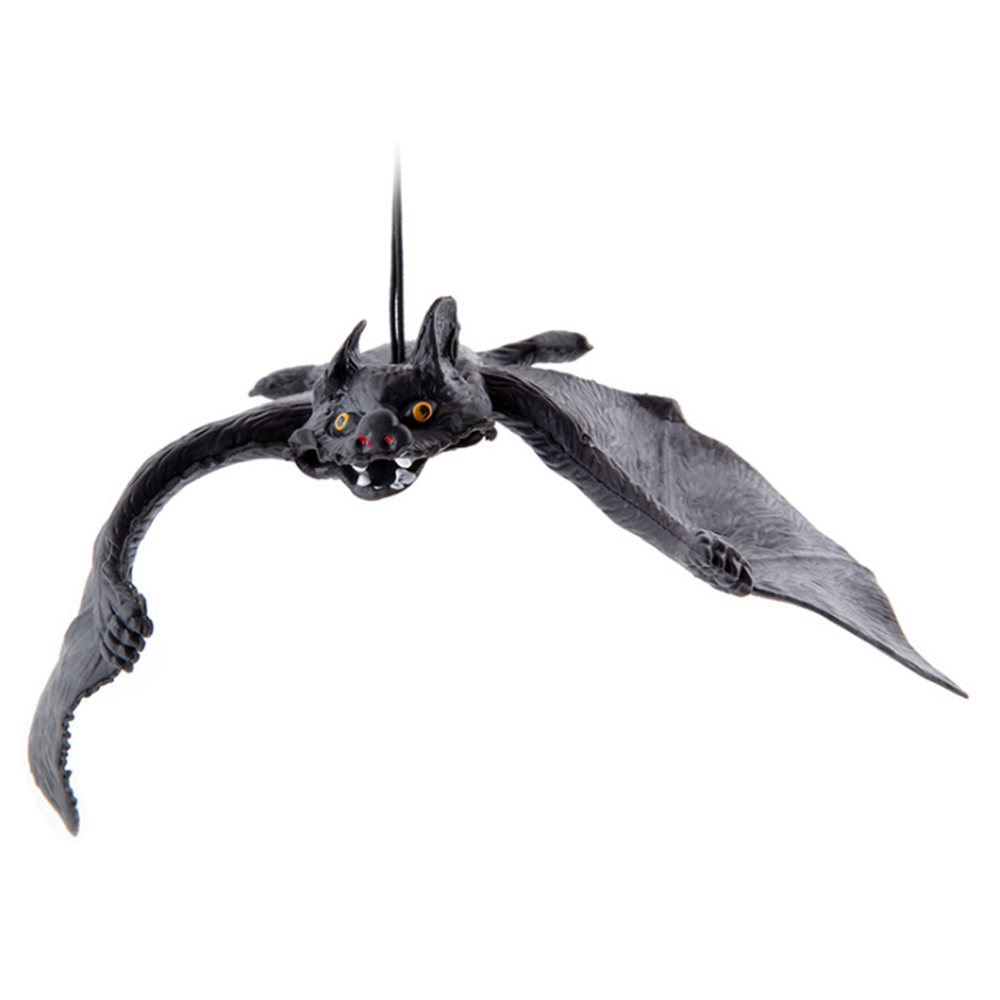 4pcs Realistic Rubber Bat Halloween Vampire Bat Hanging Party Decor ...