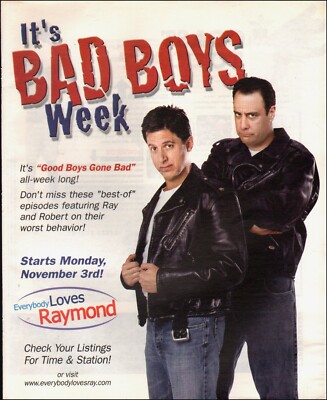 2003 Print ad Everybody Loves Raymond It's bad boys Week' leather ...