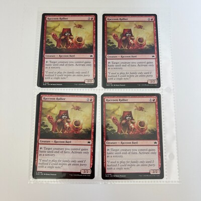 Magic The Gathering MTG Bloomburrow Raccoon Rallier Playset NM Common ...