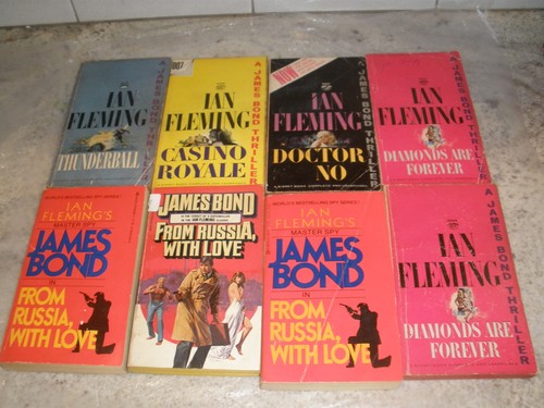 LOT OF 8 VINTAGE IAN FLEMING JAMES BOND 007 PB BOOKS | eBay