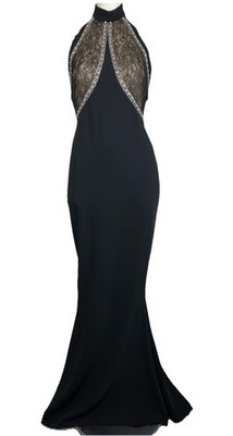 2 NWT REEM ACRA Illusion Lace Mermaid Lace Halter Gown MSRP $2995 | eBay