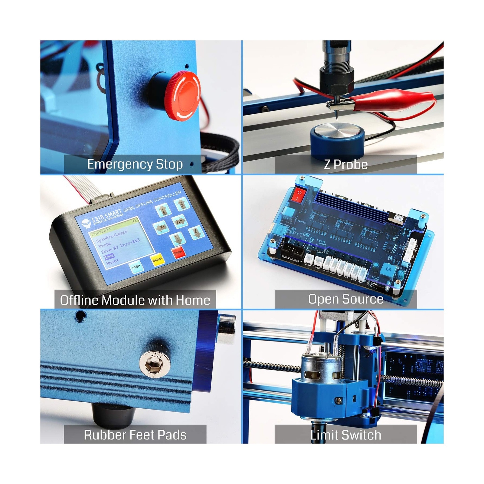 SainSmart Genmitsu 3018-PROVer Desktop CNC Router Machine with GRBL ...