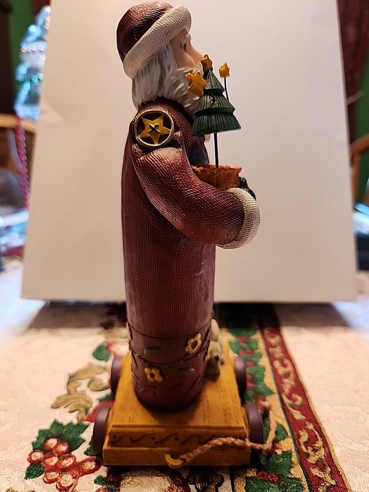 Demdaco Americana Christmas Santa with Bunny Tree Figurine Kathy Killip ...