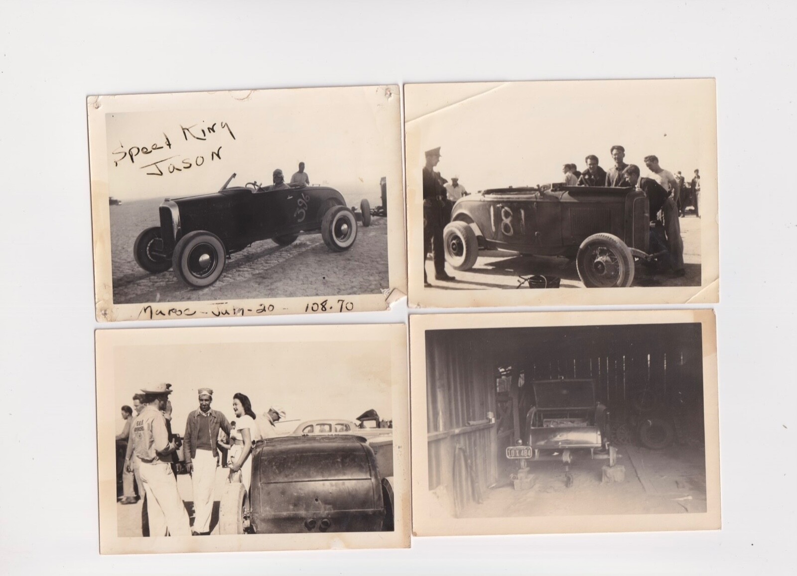 70+ VTG. CAR CLUB PHOTOS. MUROC/EL MIRAGE(?) DRY LAKE SPEED RACING ...