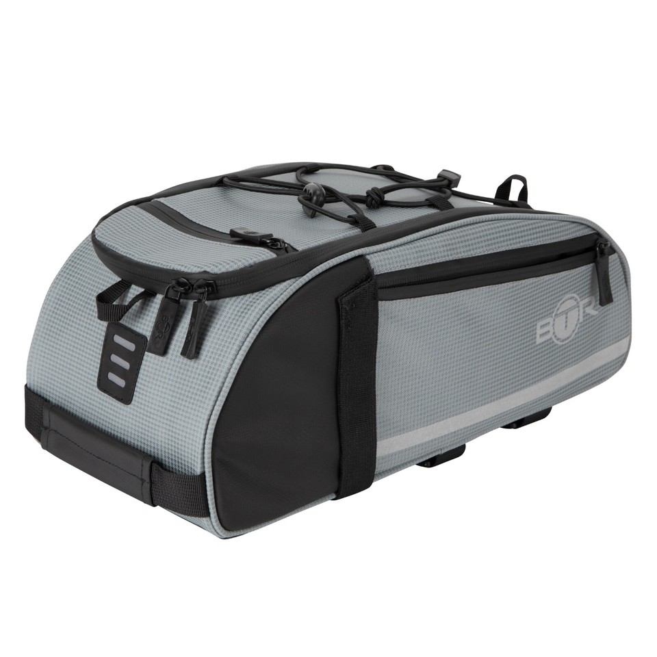 BTR Bicycle Rear Rack Pannier Bike Bag. 8 Litre. Grey. 36cm, 13.5cm ...
