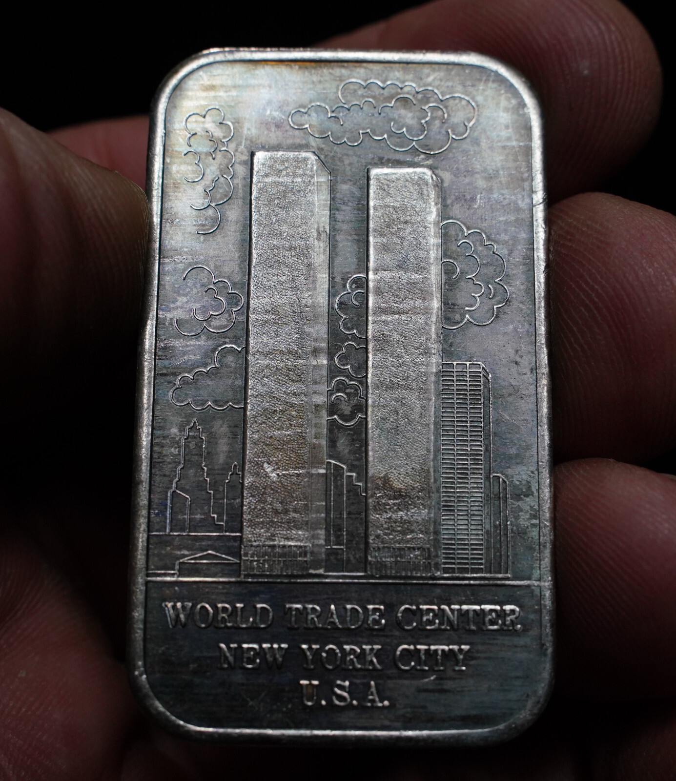 MTB World Trade Center New York City USA 1oz 999 FINE Silver bar C1826 ...